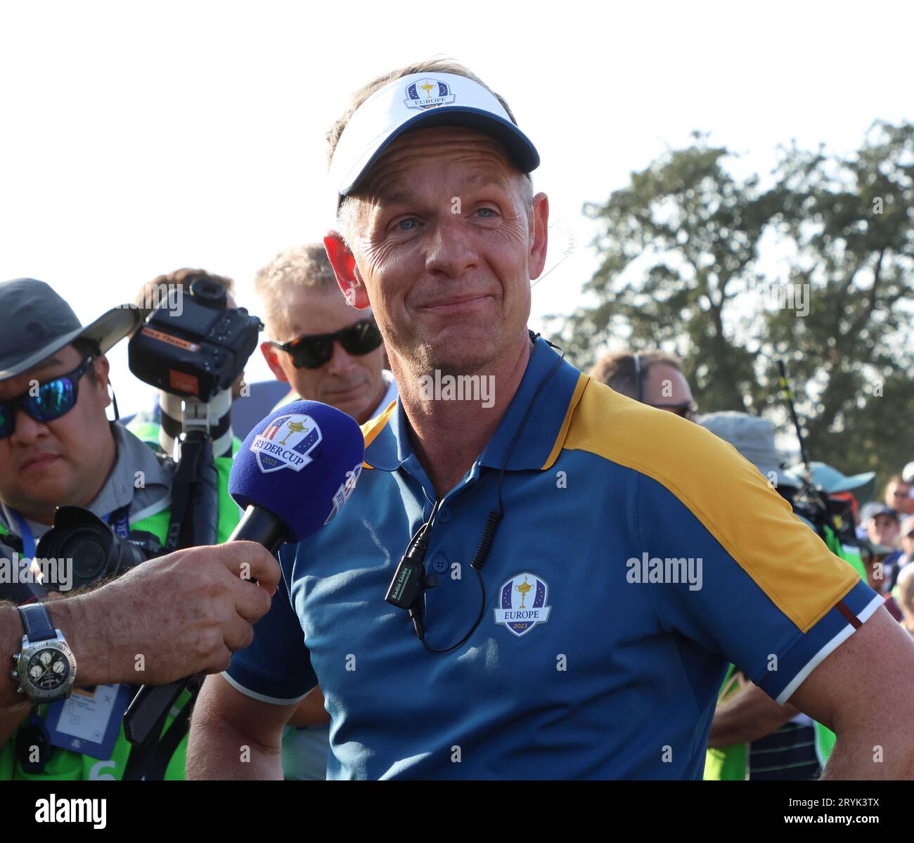 Rome, Italy. 01st Oct, 2023. Team Europe's Captain Luke Donald is ...