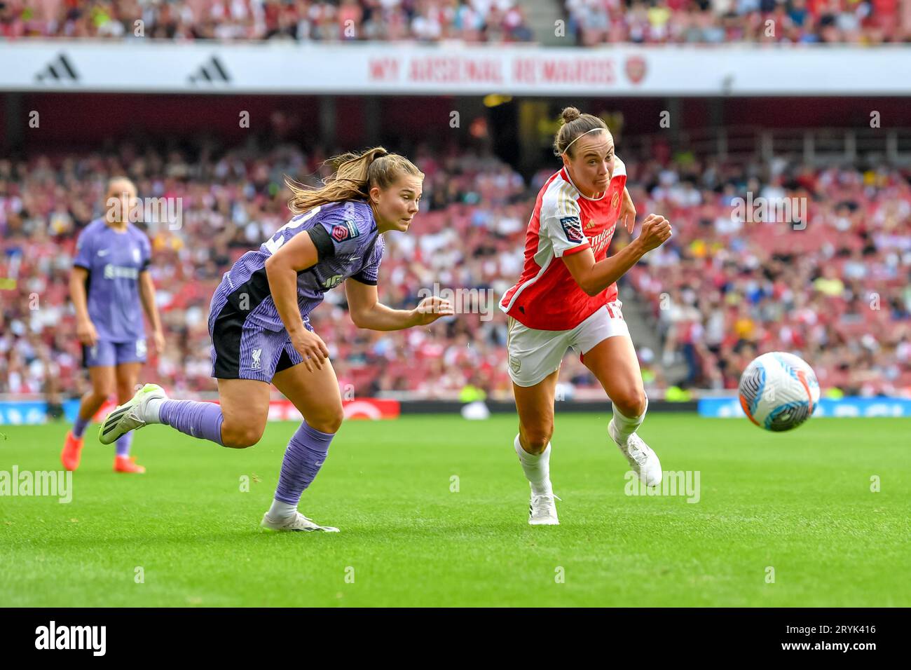London, England on 1 October 2023. Caitlin Foord of Arsenal Women ...