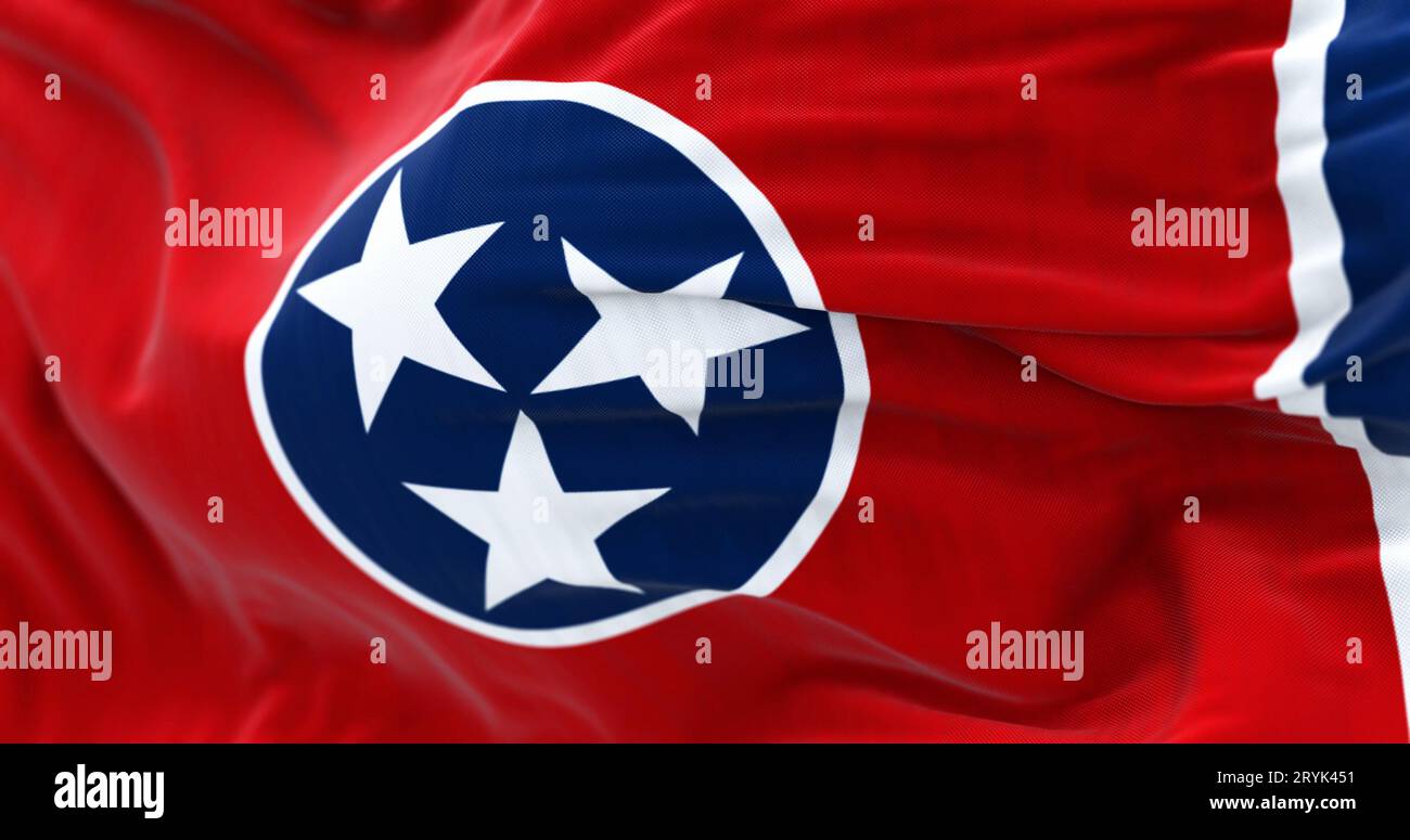 Tennessee state flag waving hi-res stock photography and images - Alamy