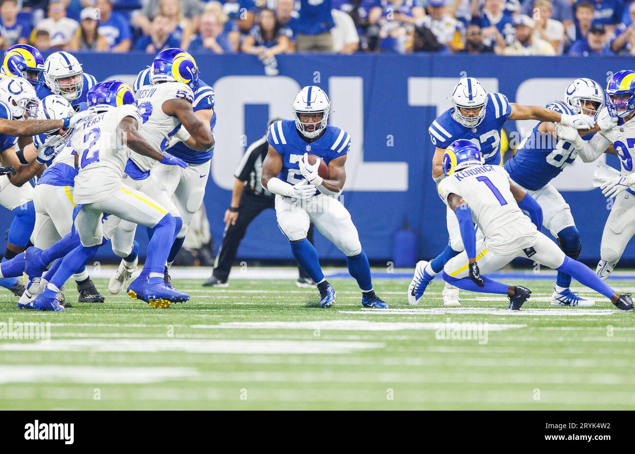 Indianapolis, Indiana, USA. 1st Oct, 2023. Indianapolis Colts running ...