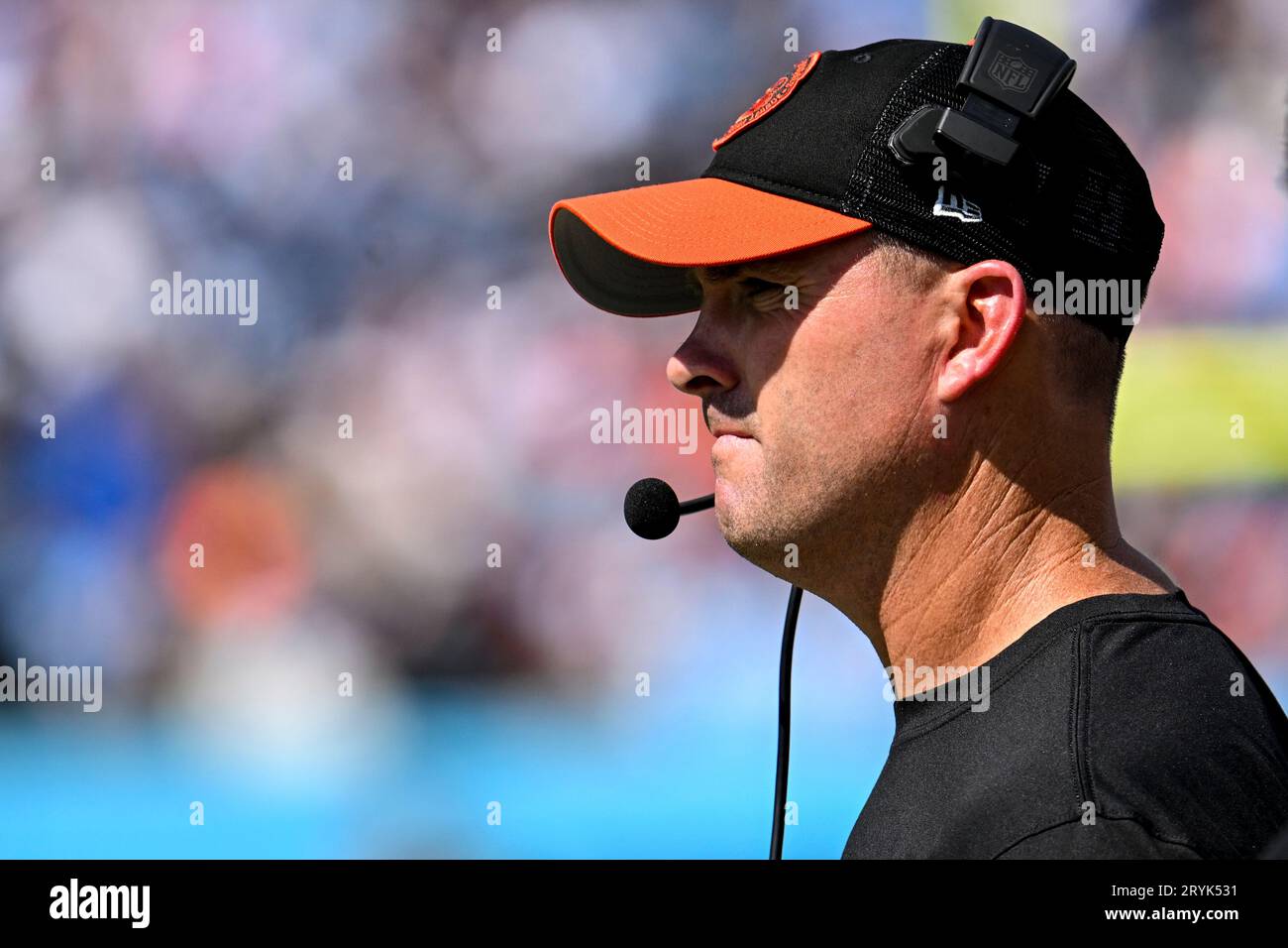 Cincinnati Bengals head coach Zac Taylor watches play against the ...