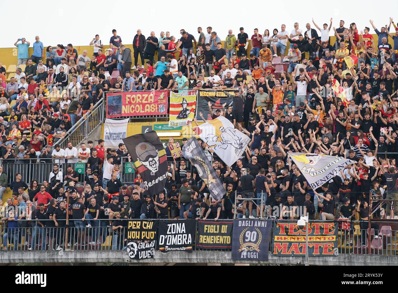 Crotone supporters with flag hi-res stock photography and images - Alamy
