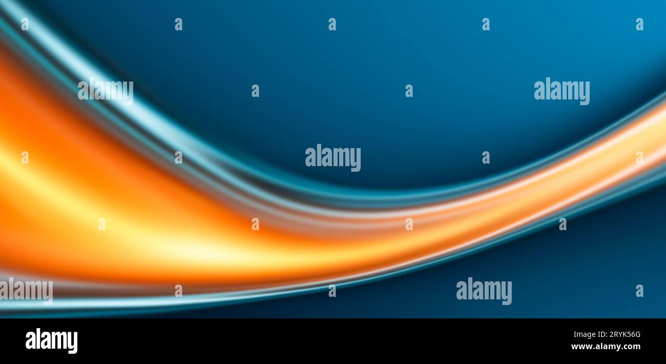 Blue and orange background with color gradient wave design, abstract ...