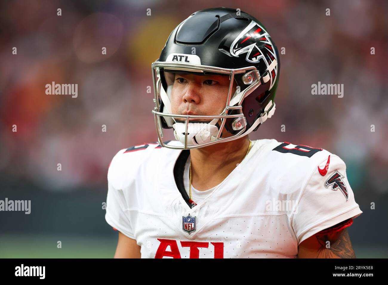 Atlanta Falcons’ Younghoe Koo during the NFL International match at ...