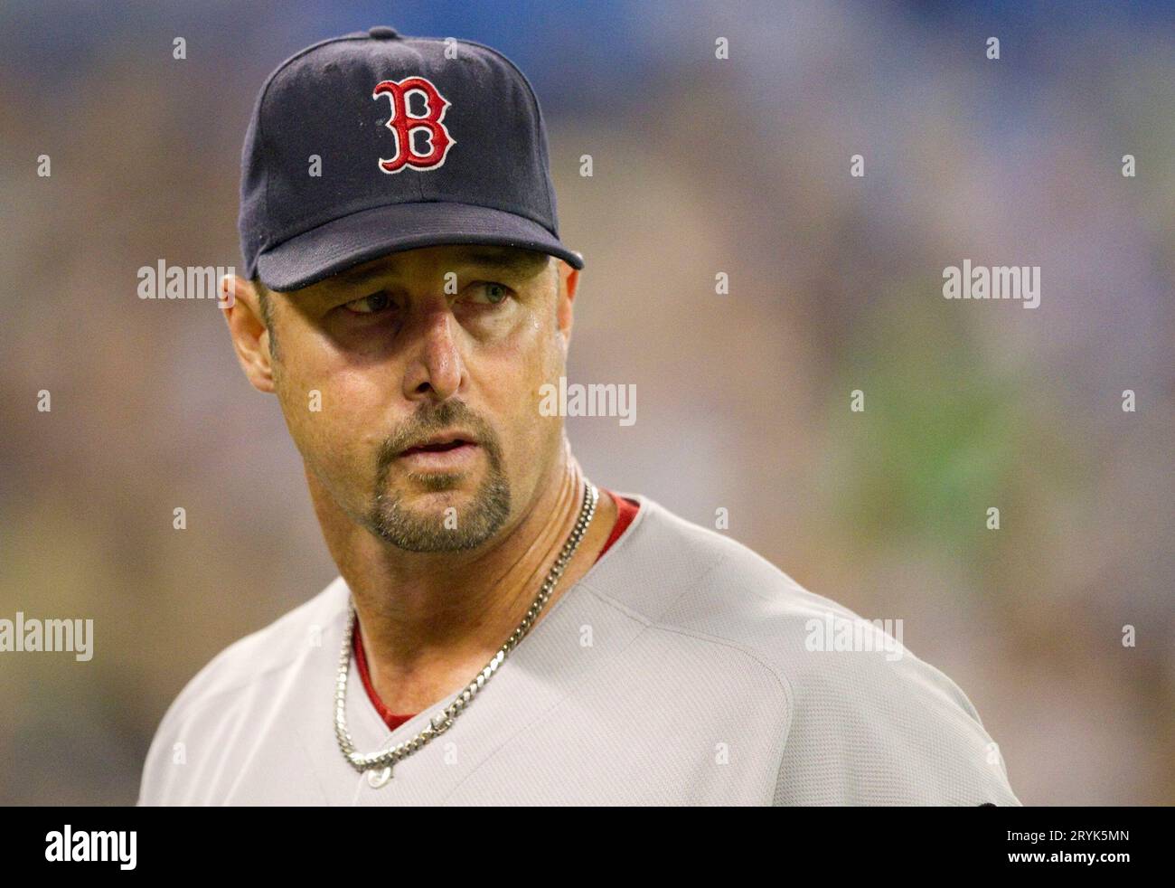 FILE - Boston Red Sox starting pitcher Tim Wakefield leaves the field ...