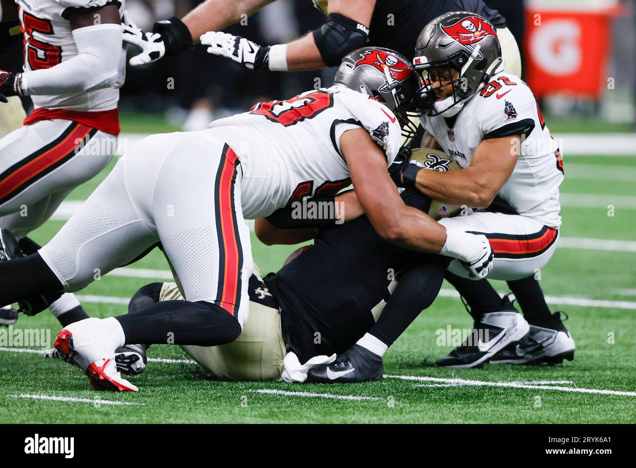 Tampa Bay Buccaneers safety Antoine Winfield Jr., right, and defensive ...