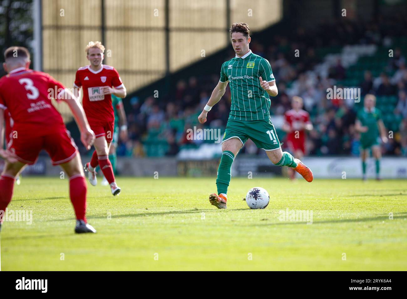 Jordan Young of Yeovil Town during the Emirates FA Cup Third qualifying ...