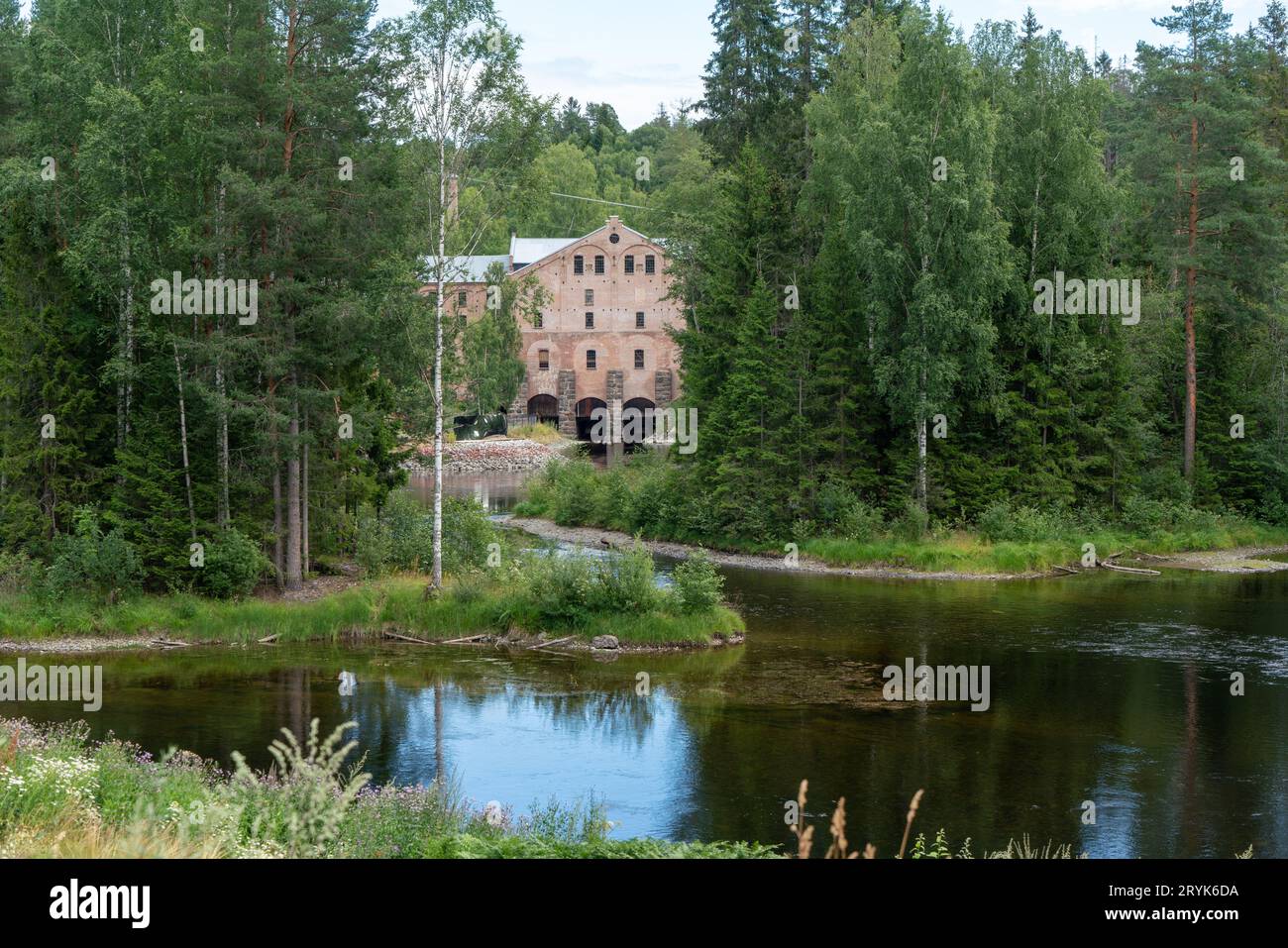 Historic pulp mill at Kistefoss Museum Jevnaker, Norway Stock Photo - Alamy