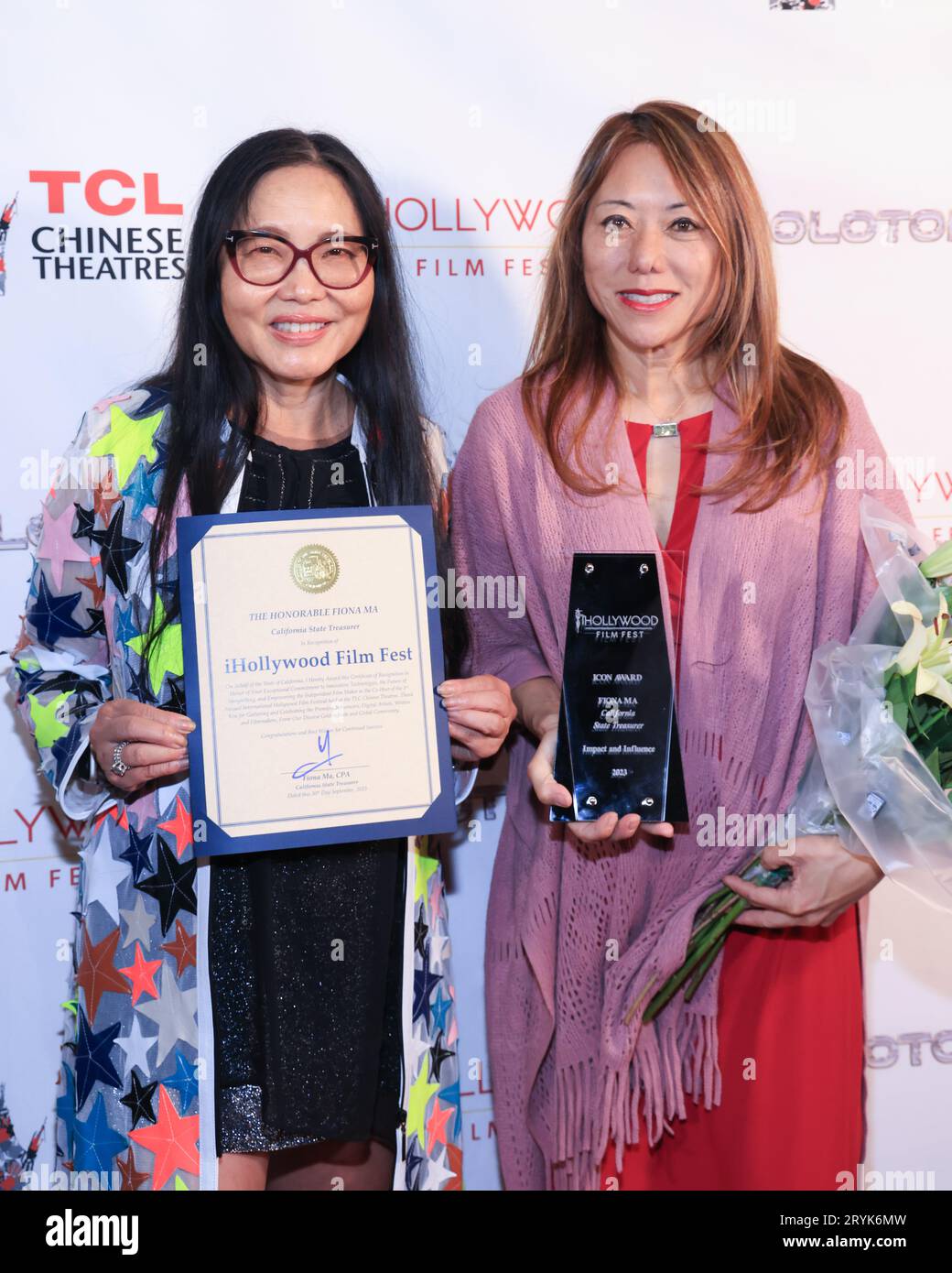 Hollywood, California, USA. 30th September 2023. Joyce Chow, founder of iHollywood Film Fest ...