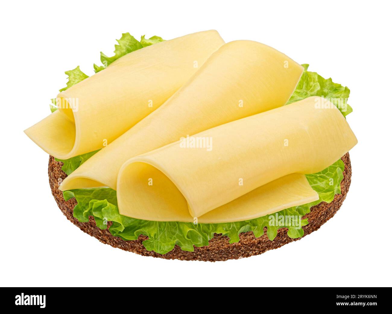 Gouda slices on bread, cheese sandwich isolated on white background ...