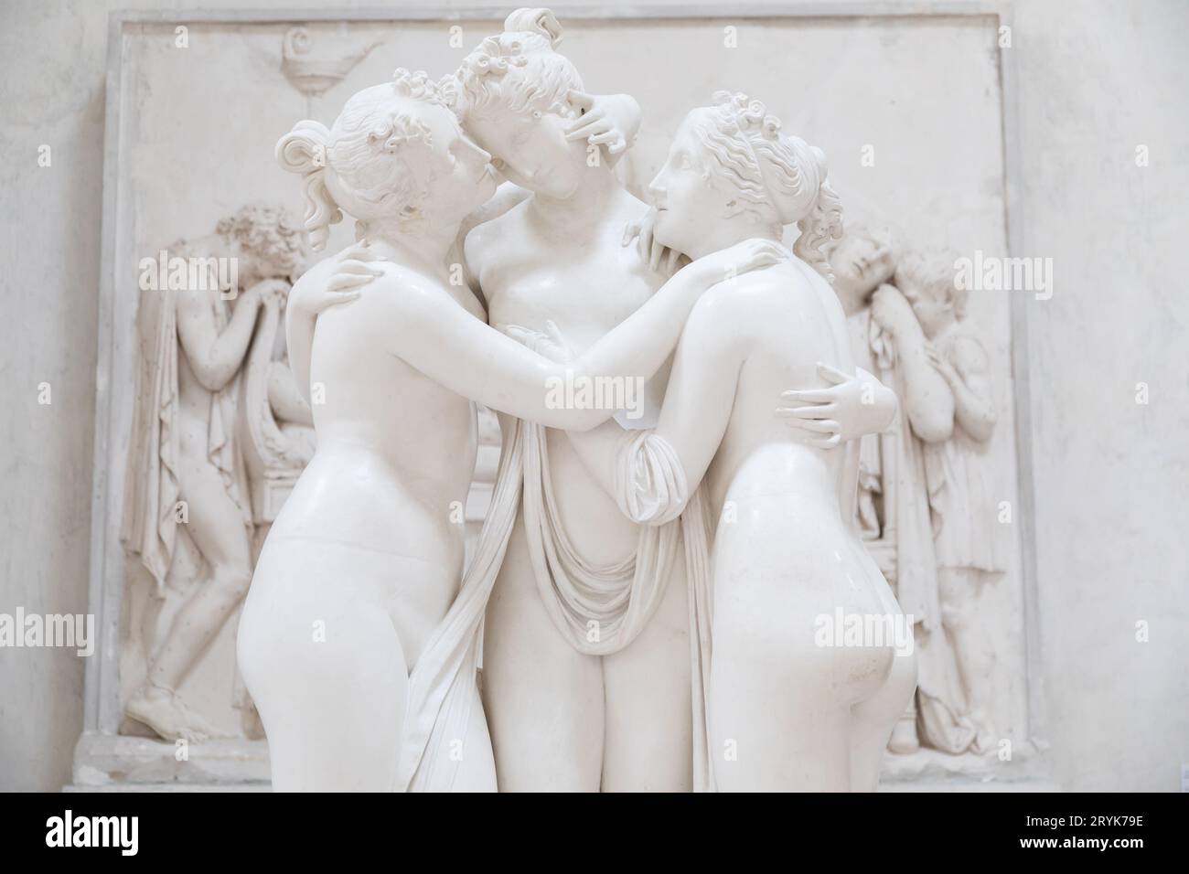 Possagno, Italy - The Three Graces by Antonio Canova, symbol of love and beauty Stock Photo - Alamy