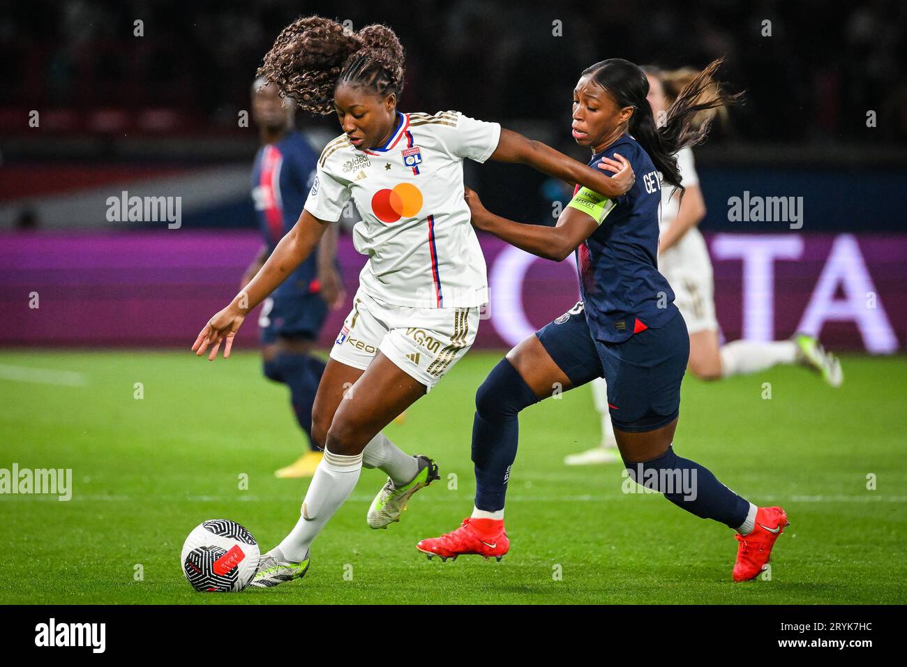 Paris, France. 01st Oct, 2023. Kadidiatou DIANI of Lyon and Grace ...