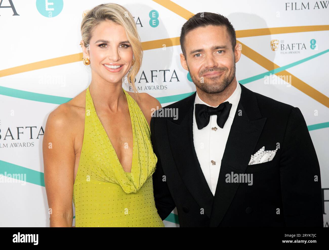 London, UK. 19 Feb, 2023. Pictured: Spencer Matthews and wife Vogue ...