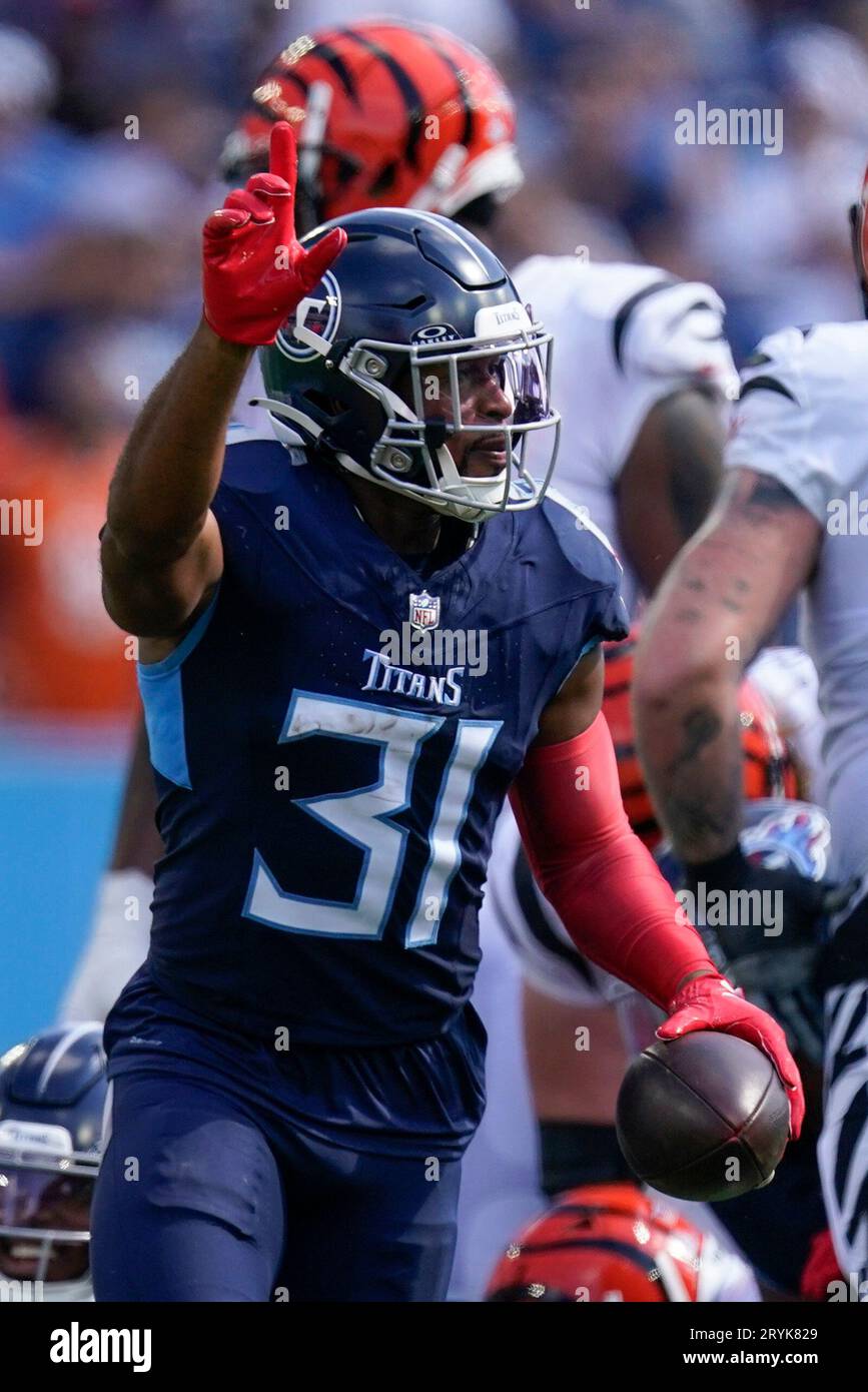 Tennessee Titans safety Kevin Byard (31) celebrates recovering a fumble ...