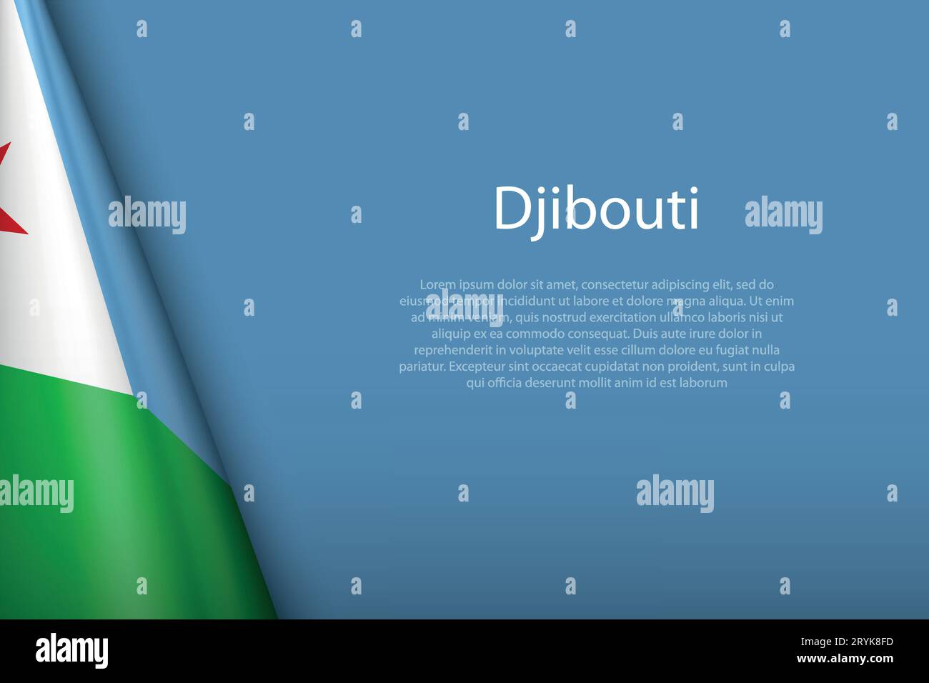 3d national flag Djibouti isolated on background with copyspace Stock Vector Image & Art - Alamy