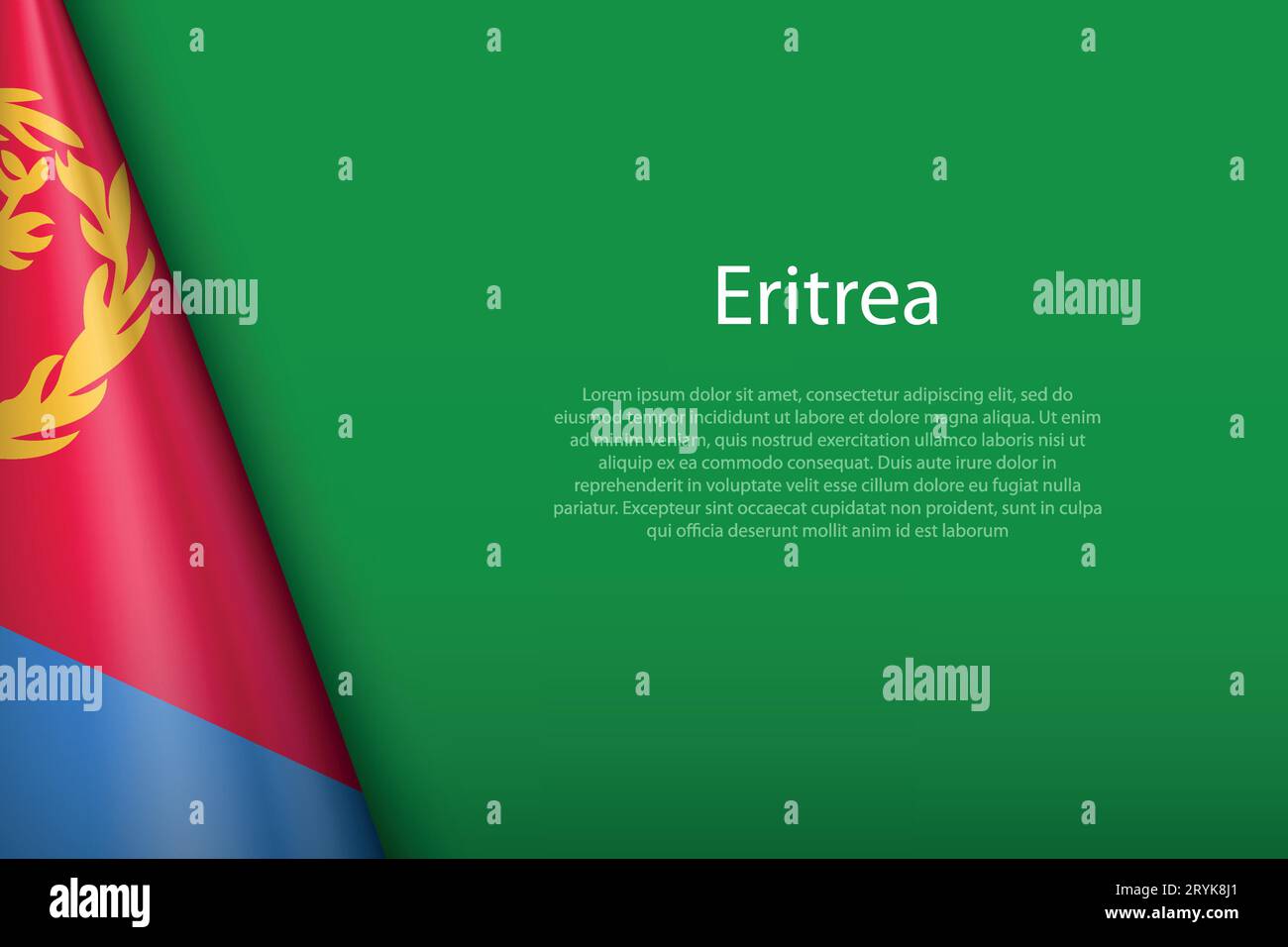 3d national flag Eritrea isolated on background with copyspace Stock Vector Image & Art - Alamy