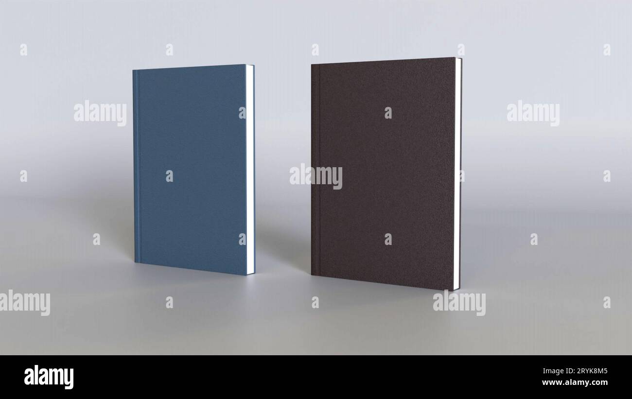 Standing books with slidely white background Stock Photo - Alamy
