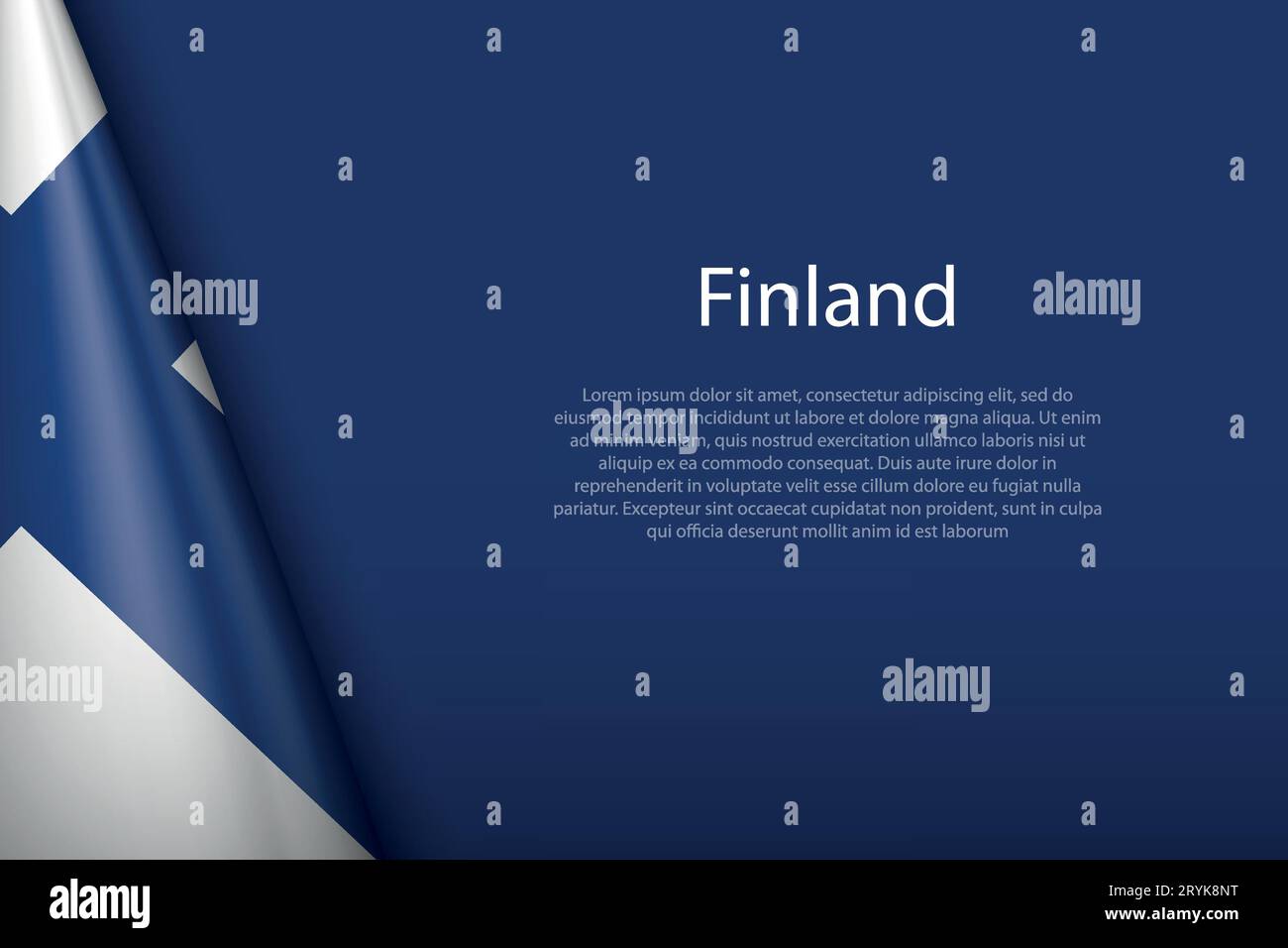 Finland flag 3d Stock Vector Images - Alamy