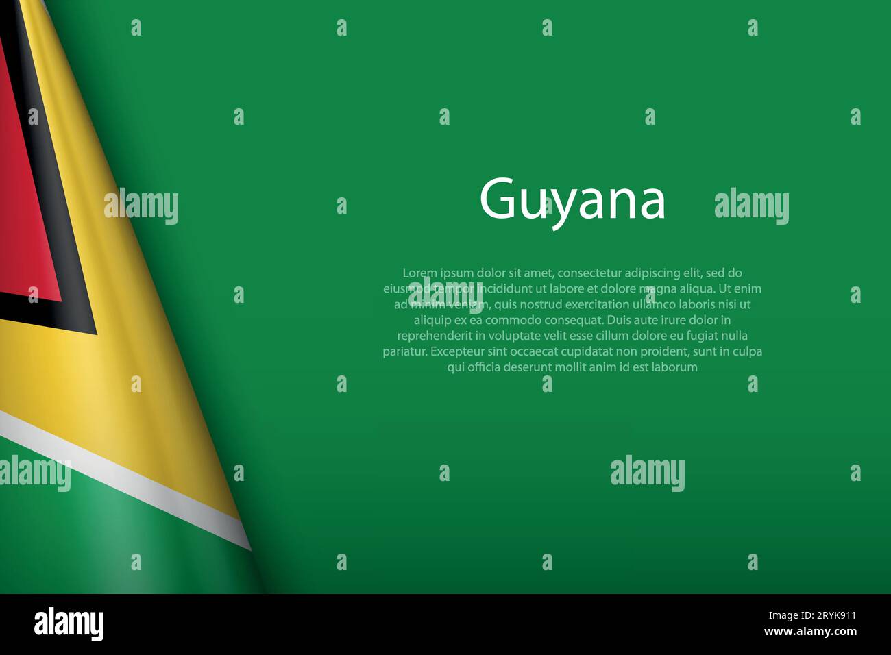 3d national flag Guyana isolated on background with copyspace Stock Vector Image & Art - Alamy