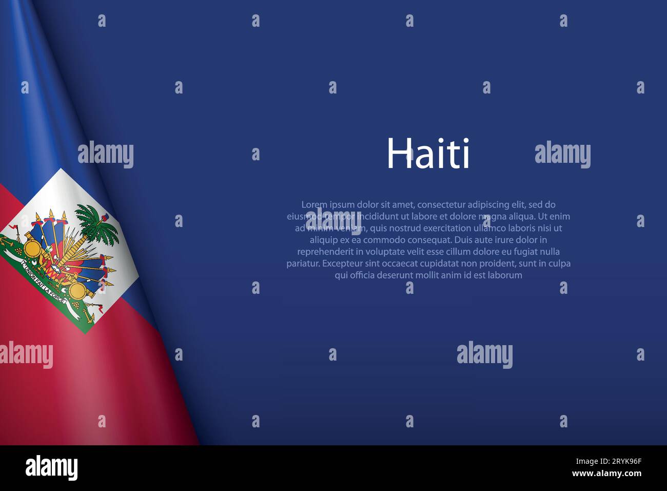 3d national flag Haiti isolated on background with copyspace Stock Vector Image & Art - Alamy