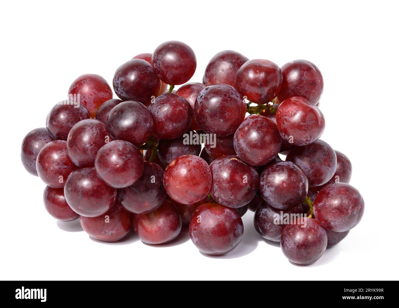 Ripe red grapes on a white isolated background, wine grapes Stock Photo ...