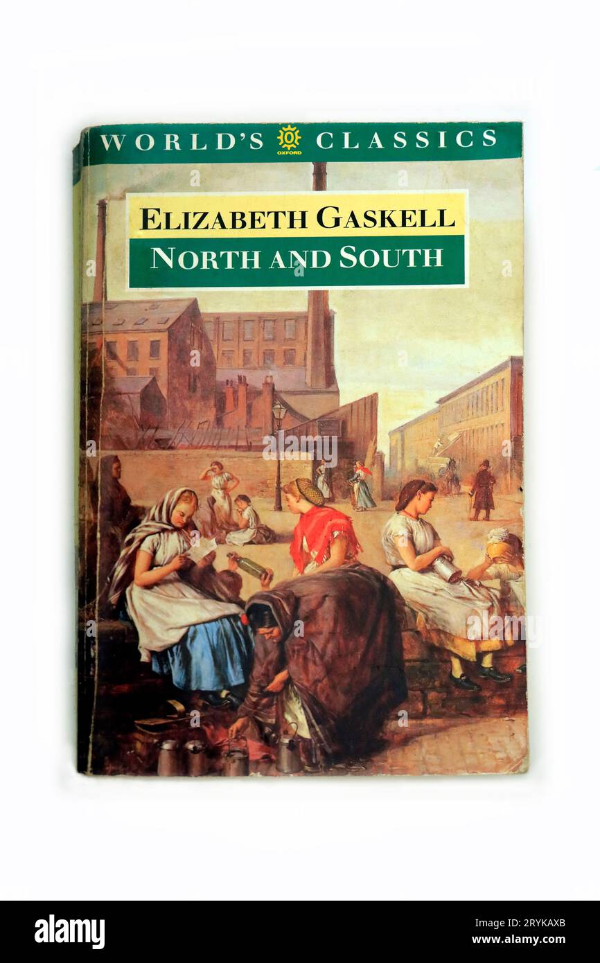 Elizabeth Gaskell - North and South. Book cover, studio setup on white ...