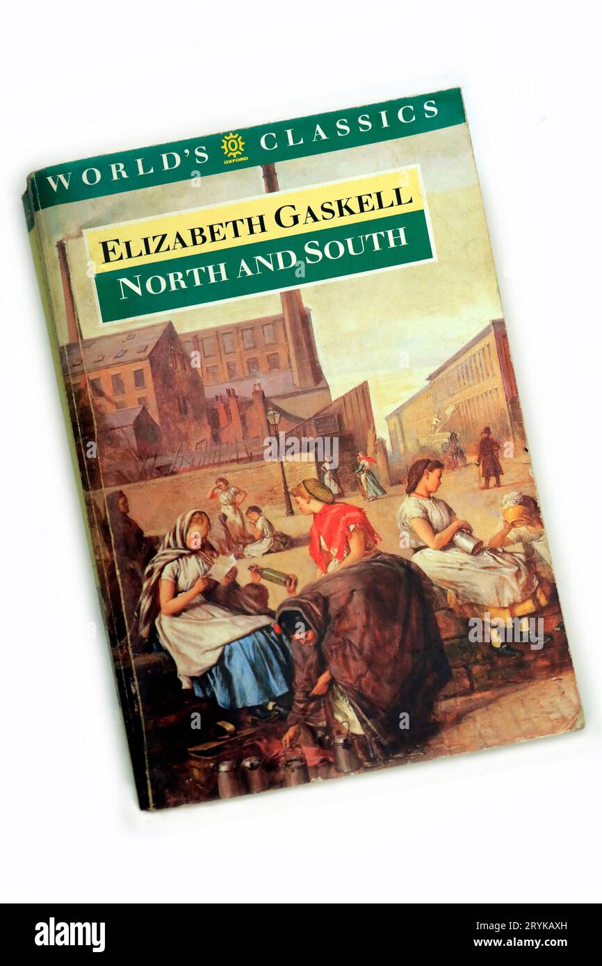 Elizabeth Gaskell - North and South. Book cover, studio setup on white ...