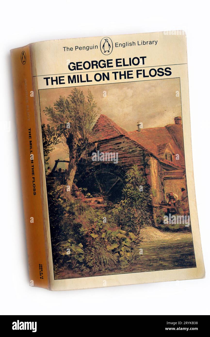 George Eliot - The Mill On The Floss. Book cover, studio setup on white ...