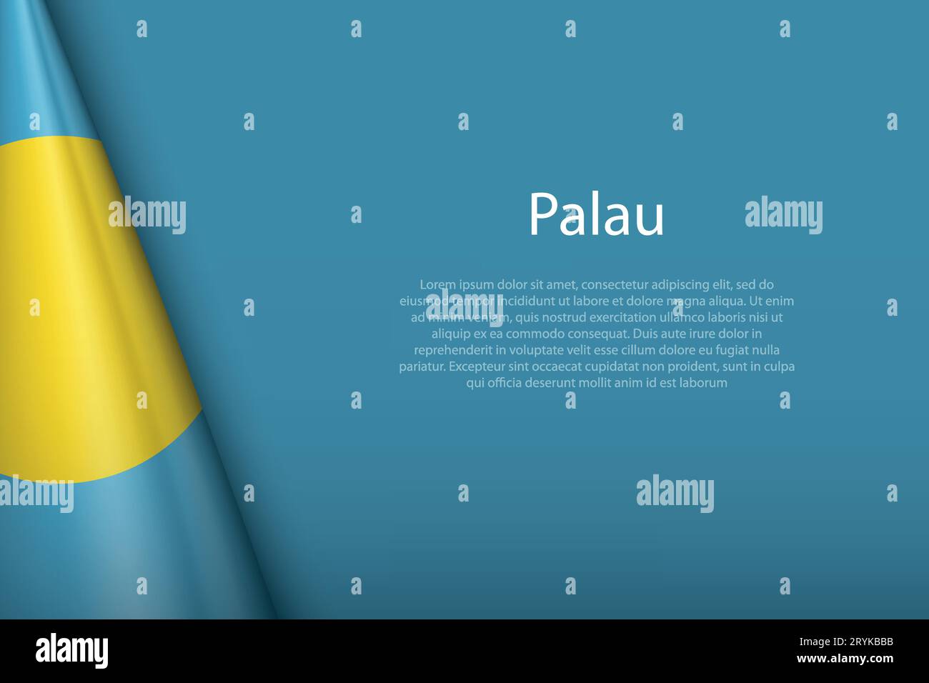 3d national flag Palau isolated on background with copyspace Stock Vector Image & Art - Alamy