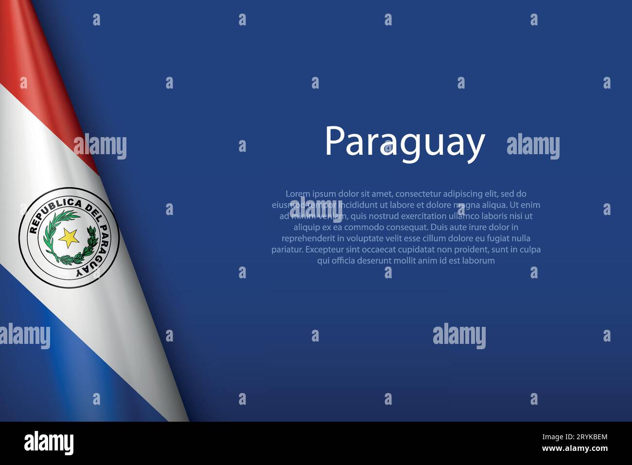 3d national flag Paraguay isolated on background with copyspace Stock Vector Image & Art - Alamy