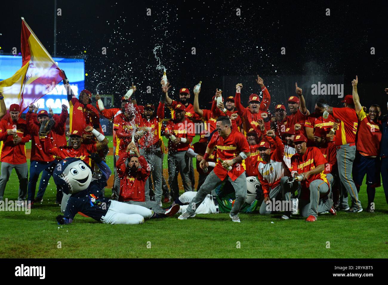 Brno, Czech Republic. 01st Oct, 2023. Spanish team celebrates victory ...