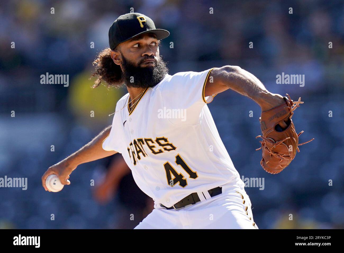 Pittsburgh Pirates starting pitcher Andre Jackson delivers during the ...