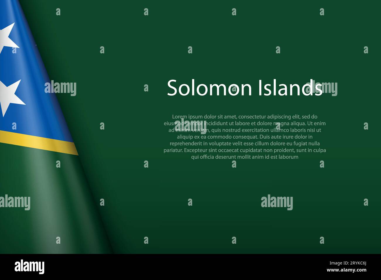 3d national flag Solomon Islands isolated on background with copyspace Stock Vector Image & Art ...