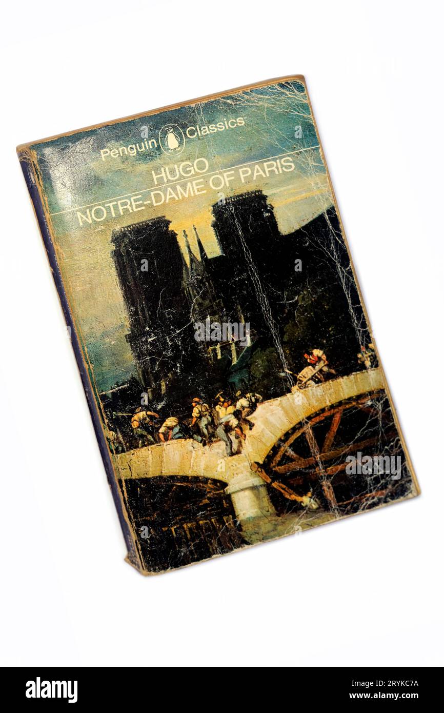 Victor Hugo - Notre Dame of Paris. Book cover, studio setup on white ...