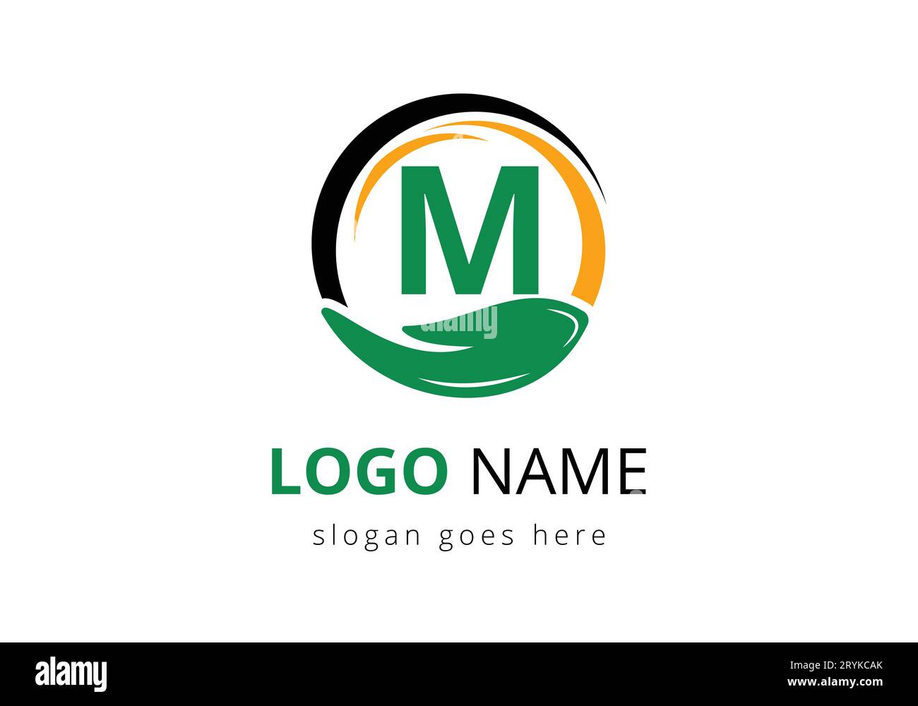 Letter M With Charity Logo Template Stock Vector Image & Art - Alamy
