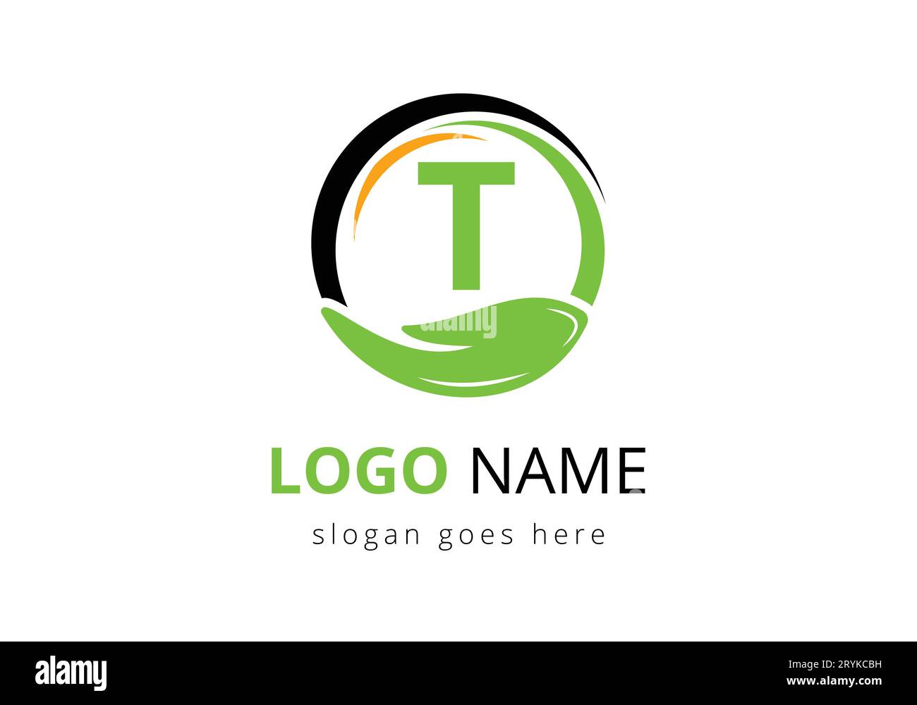 Letter T With Charity Logo Template Stock Vector Image & Art - Alamy