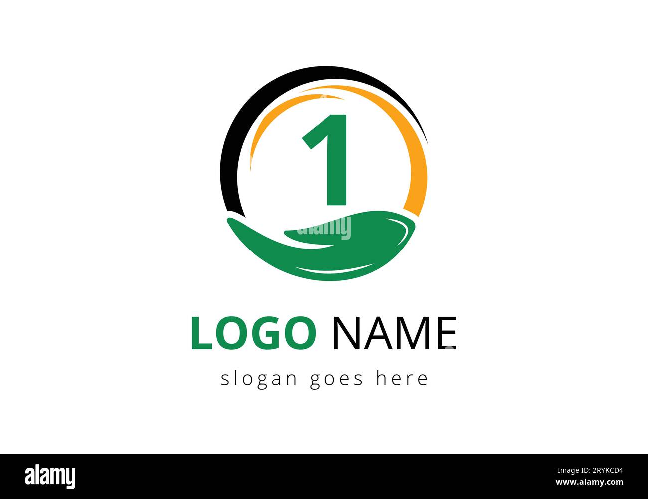 Letter 1 With Charity Logo Template Stock Vector Image & Art - Alamy