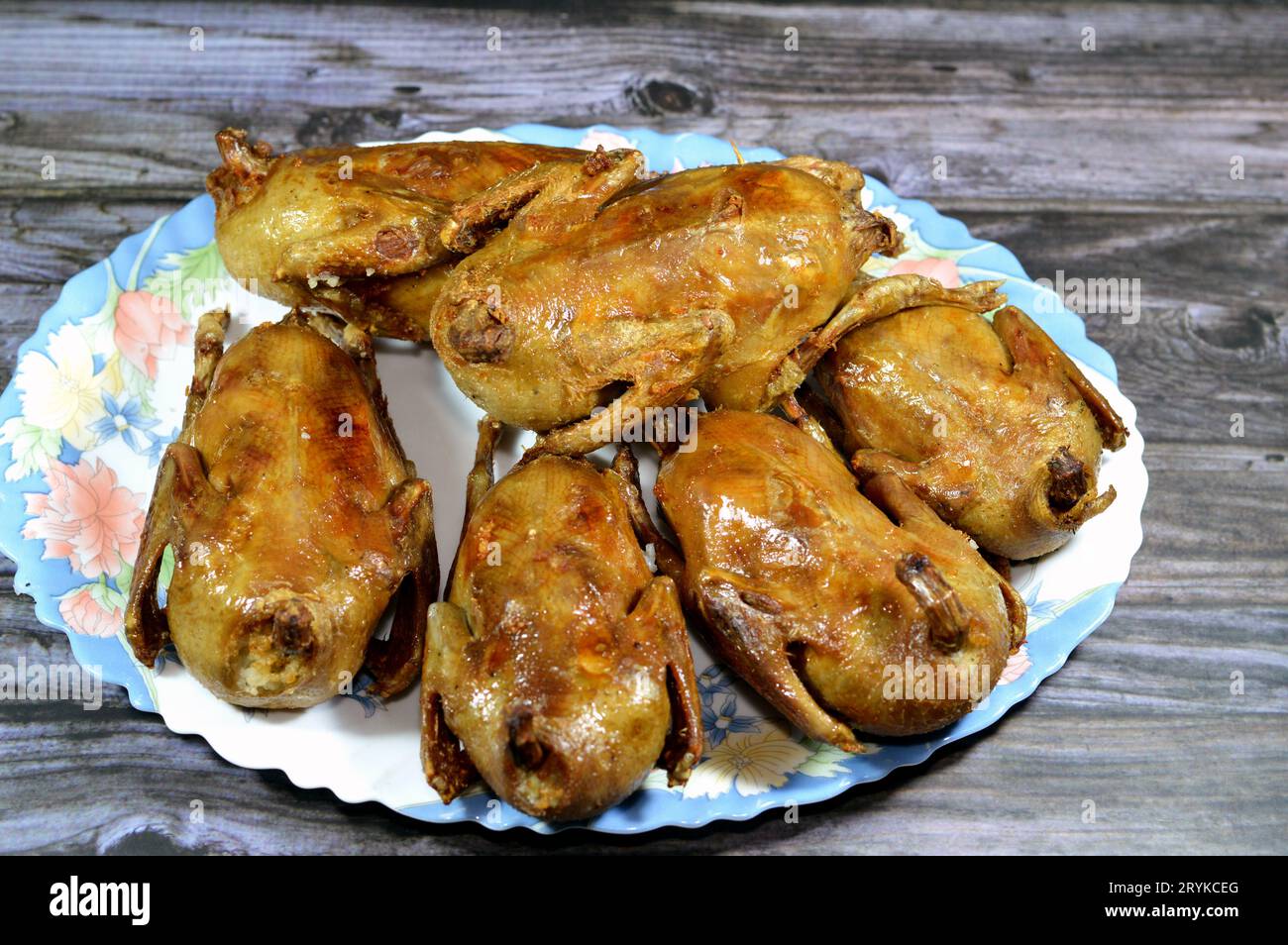 Roasted and fried pigeons stuffed with white rice or Hamam mahshi ...
