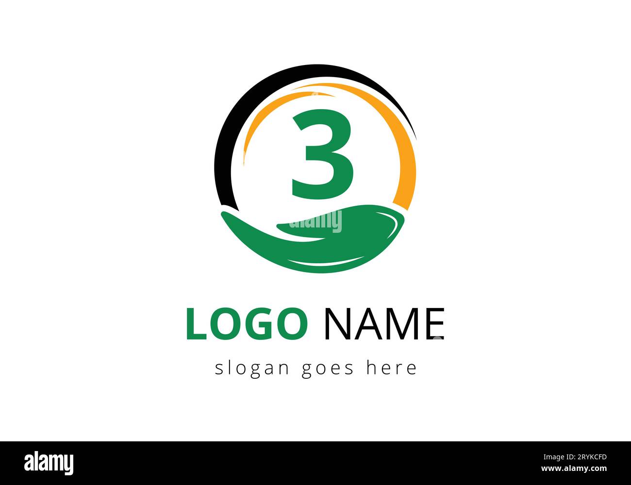 Letter 3 With Charity Logo Template Stock Vector Image & Art - Alamy