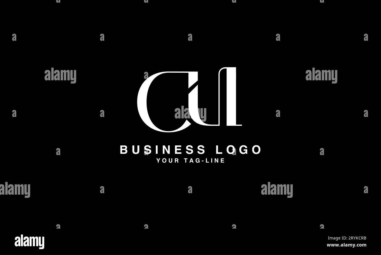 Cu initials logo Black and White Stock Photos & Images - Alamy