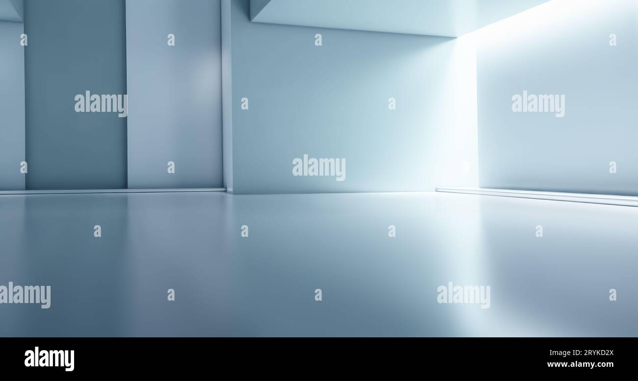 3D Empty Light Room Stock Photo - Alamy