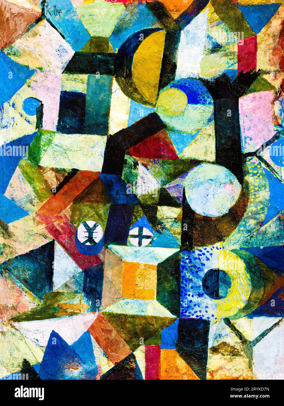 Composition with the Yellow Half-Moon and the Y by Paul Klee. Original ...