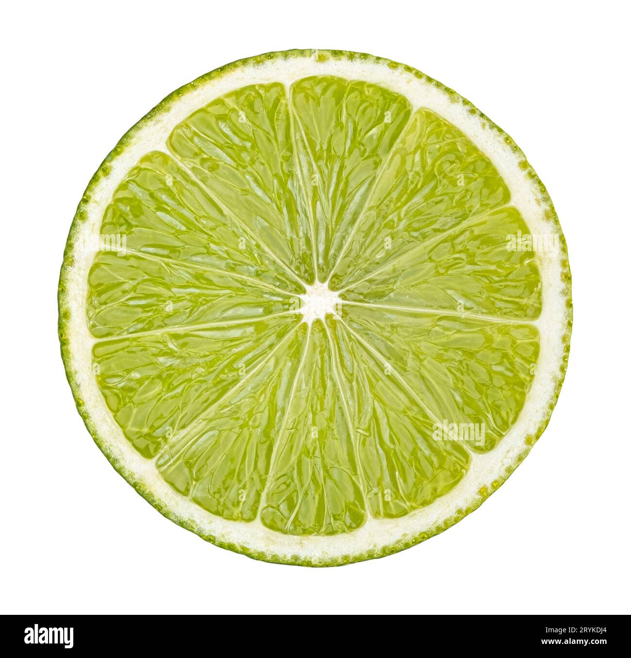 Lime slice isolated on white background Stock Photo - Alamy