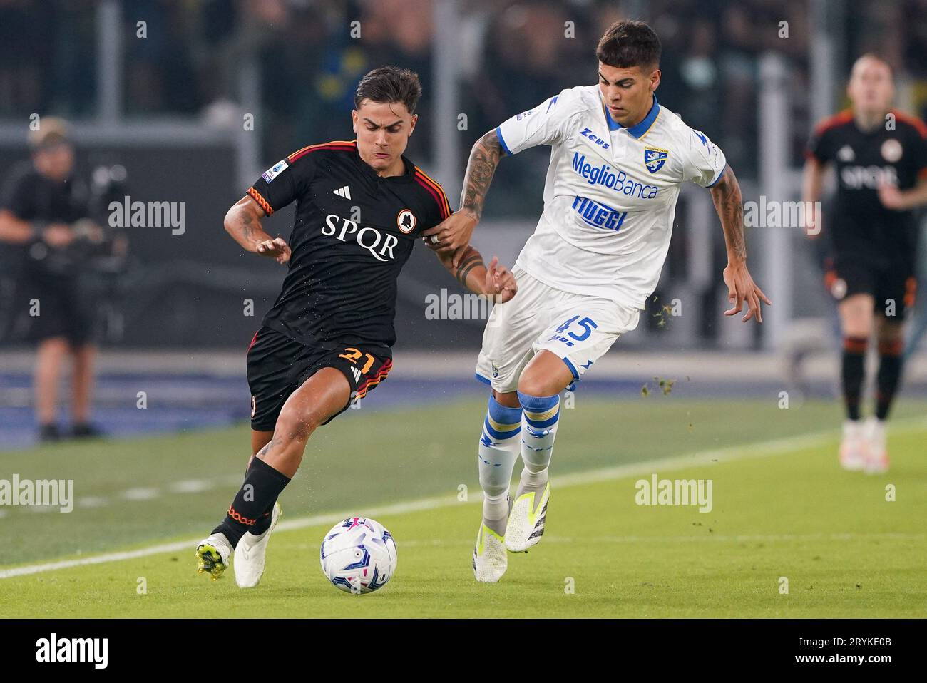 Rome, Italy. 01st Oct, 2023. Paulo Dybala of AS Roma and Enzo ...