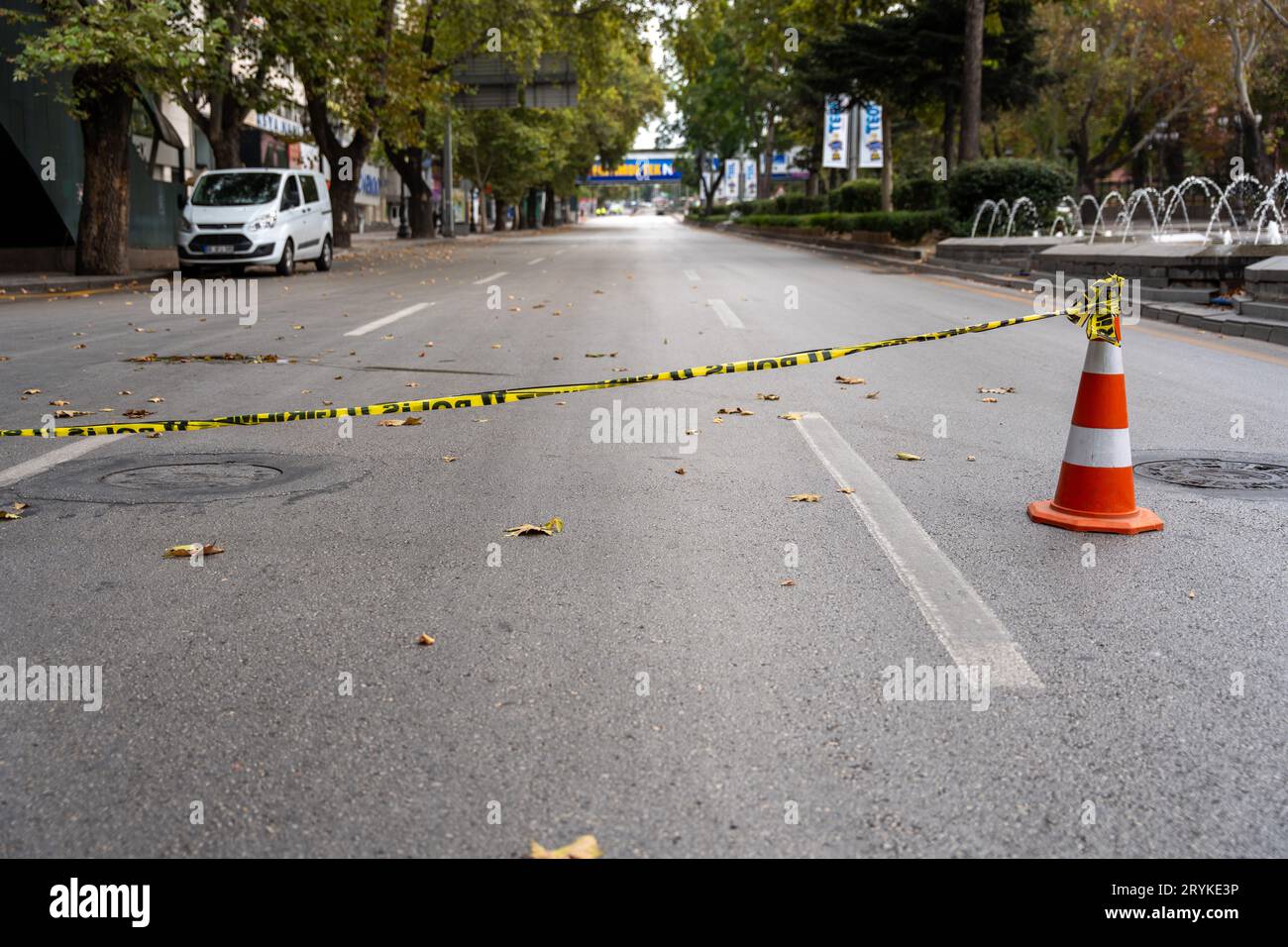 Turkey police tape hi-res stock photography and images - Alamy