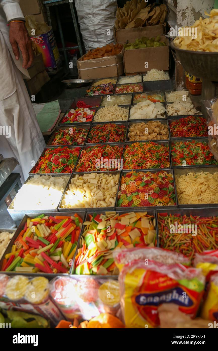 Jodhpur, Rajasthan, India - January 11, 2017: Sweet food stall in the ...