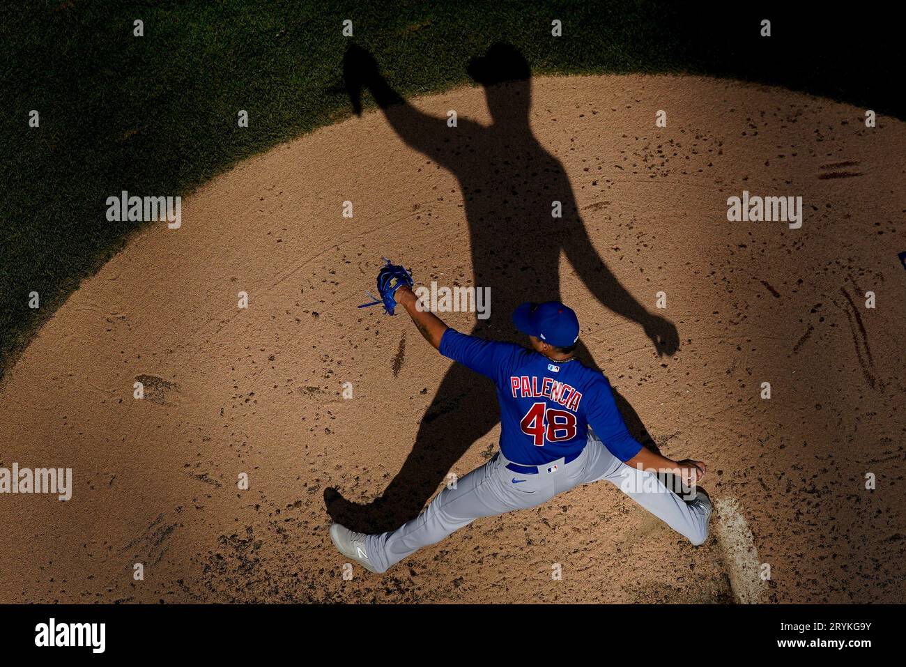 Chicago Cubs relief pitcher Daniel Palencia throws during the fourth ...