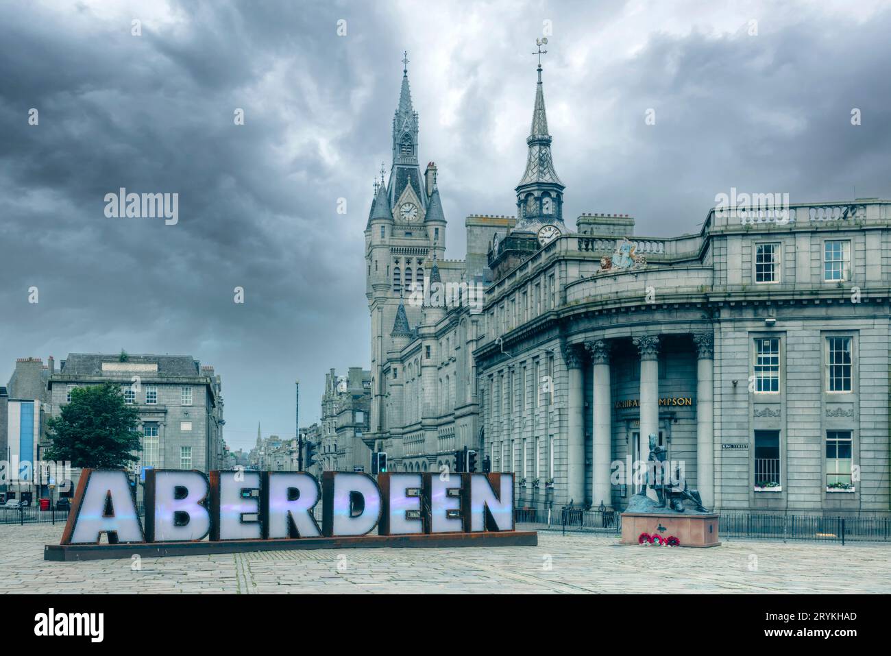 The old town of Aberdeen, Scotland Stock Photo - Alamy