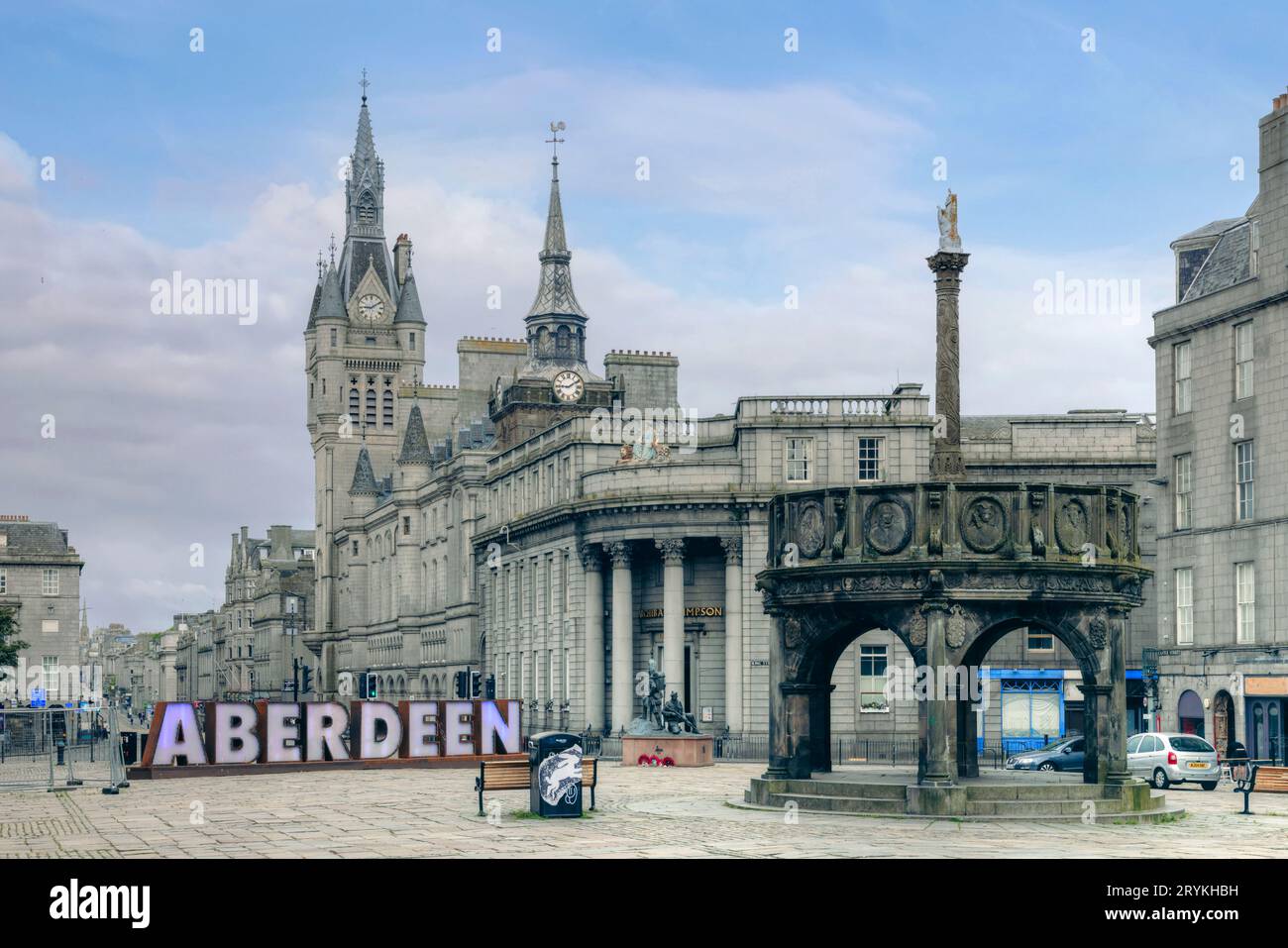 The old town of Aberdeen, Scotland Stock Photo - Alamy