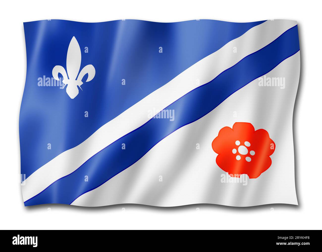 French Albertans ethnic flag, America Stock Photo - Alamy
